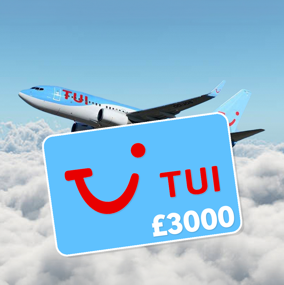£3,000 Tui Holiday Voucher - 24th Jun 25 – The Giveaway Guys
